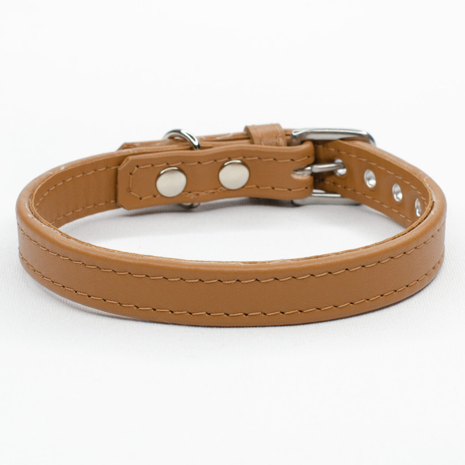 Double Trouble Wide Leather Dog Collar - Petiquette Collars